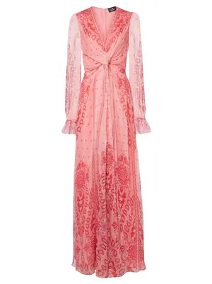 Etro Printed Silk Gown - Pink