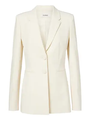 FFORME Bennet Wool-blend Crêpe Blazer - White