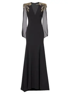 JENNY PACKHAM Jenny Packham Mercury Embellished Gown
