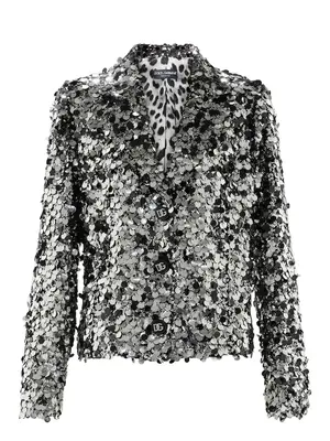 Dolce & Gabbana Sequined Blazer - Silver