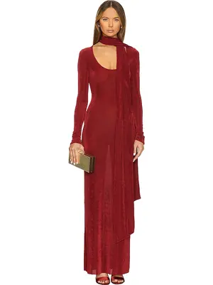 SEROYA Rashelle Maxi Dress - Ruby Red