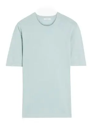 Boglioli Cotton And Silkblend Tshirt - Light Blue