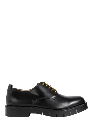 FERRAGAMO Rudy Leather Derby Shoes - Black