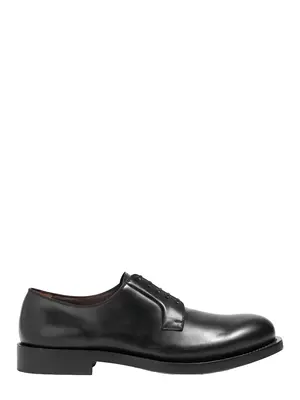 FERRAGAMO Marius Leather Brogues - Black