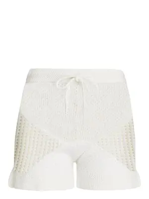 Zimmermann Crochet-knit Cotton Shorts - White