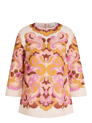 Zimmermann Printed Linen Blouse Pastel Pink