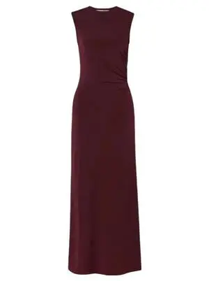 Stella McCartney Ruched Maxi Dress - Burgundy