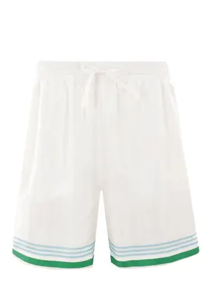 Casablanca Tennis Club Icon Shorts - White