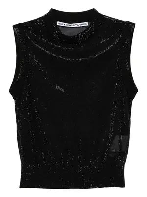 Alexander Wang Mock-neck Tank Top - Black