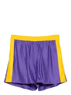 BODE Satin Field Shorts - Purple