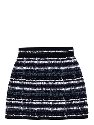 Thom Browne Tweed Mini Skirt - Blue
