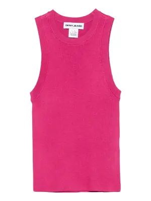 Dkny Ribbed-knit Tank Top - Pink