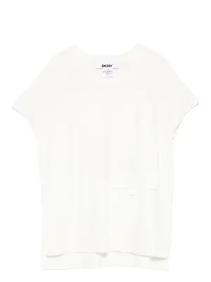 Dkny Ribbed-knit T-shirt - White