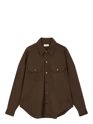 STUDIO TOMBOY Wool Two-pocket Shirt - Brown