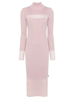 DIESEL Ribbed-knit Midi Dress - Pink
