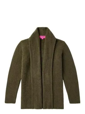 THE ELDER STATESMAN Shawl-collar Cashmere Cardigan - Green