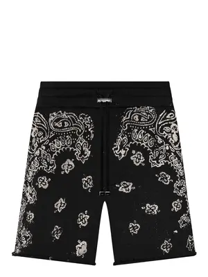 Amiri Bandana Shorts - Black