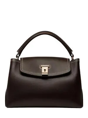 Bally Lock Me Small Tote - Brown