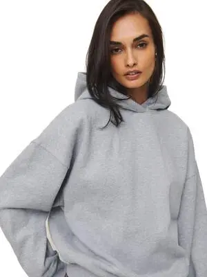 REFORMATION Tessa Relaxed-Fit Hoodie Grey