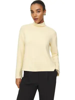 REFORMATION Anya Knit Top Custard