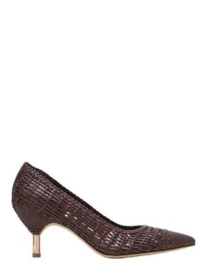 Gabriela Hearst Andres Woven Leather Pumps - Brown