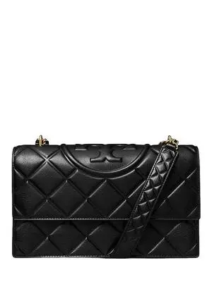 Tory Burch Fleming Convertible Shoulder Bag - Black/gold