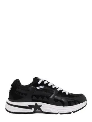 A BATHING APE Shark Sta Bounty Hunterin Sneakers - Black/white