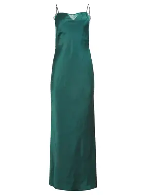 Fleur Du Mal Long Lace Slip Dress - Green