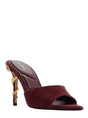 Aldo Seashella Pointed Toe Slide Sandal - Bordo