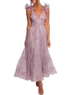 PETAL & PUP Harmony Floral Maxi Dress - Lilac
