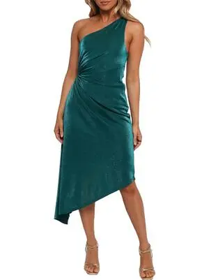 PETAL & PUP Emma One-shoulder Dress - Teal