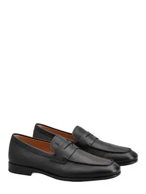 TOD'S Calfskin Leather Penny Loafer - Nero