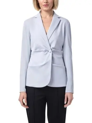 CAPSULE 121 Knitted Tailored Blazer - Baby Blue