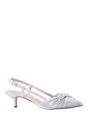 Nina Nina Stella Slingback Pointed Toe Pumps Silver