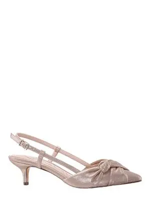 Nina Nina Stella Slingback Pointed Toe Pumps Taupe