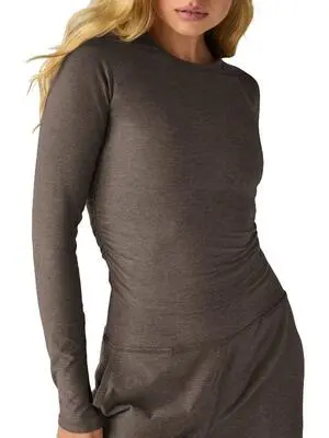 Beyond Yoga Featherweight Long Sleeve Top - Soft Umber Heather