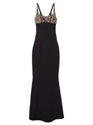 SAFIYAA Safiyaa Crystal-Embellished Gown