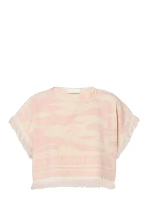 ZIMMERMANN Zimmermann Maxine Cotton Terry Crop Top