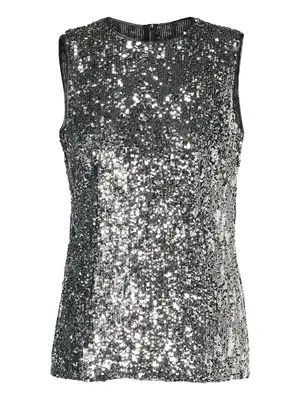 Dolce & Gabbana Sequined Top - Silver