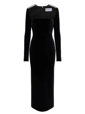 Alex Perry Velvet Minidress - Black