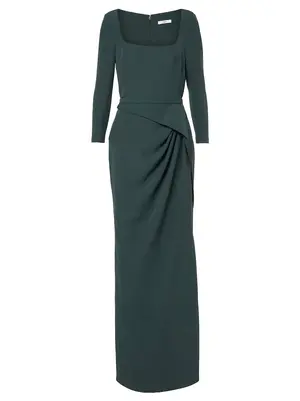Safiyaa Mahir Draped Gown - Green