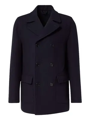 Thom Sweeney Double-breasted Pea Coat - Blue