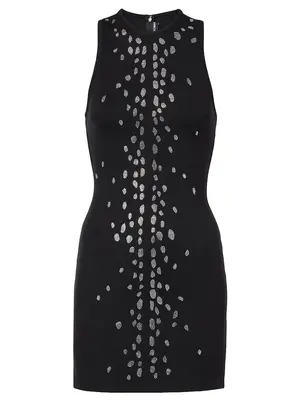 David Koma Crystal-embellished Minidress - Black