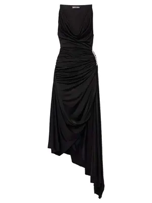 David Koma Asymmetric Crystal-embellished Gown - Black