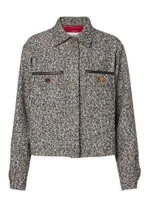 Max Mara Demien Wool-blend Tweed Jacket - Black