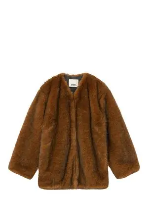 Isabel Marant Aglae Faux Fur Coat - Ochre