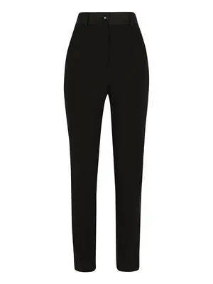 Dolce & Gabbana Woolen Tuxedo Pants - Black