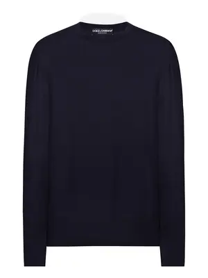 Dolce & Gabbana Silk And Cashmere Sweater - Blue