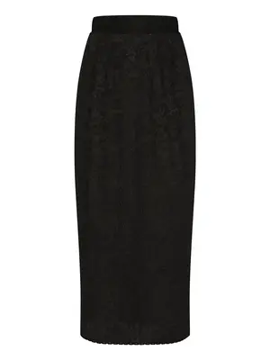 Dolce & Gabbana Lace-stitch Calf-length Skirt - Black