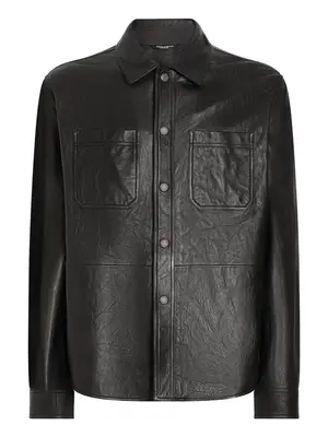 Dolce & Gabbana Leather Shirt - Black